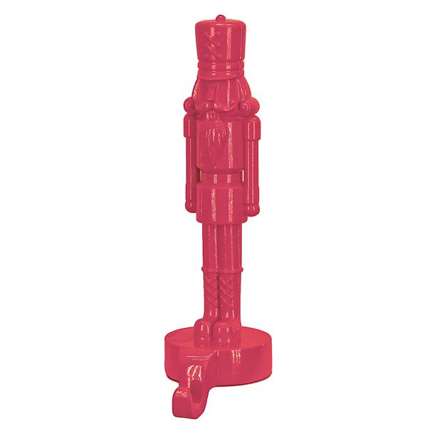 National Tree Company HGTV Pink Resin Nutcracker Stocking Holder