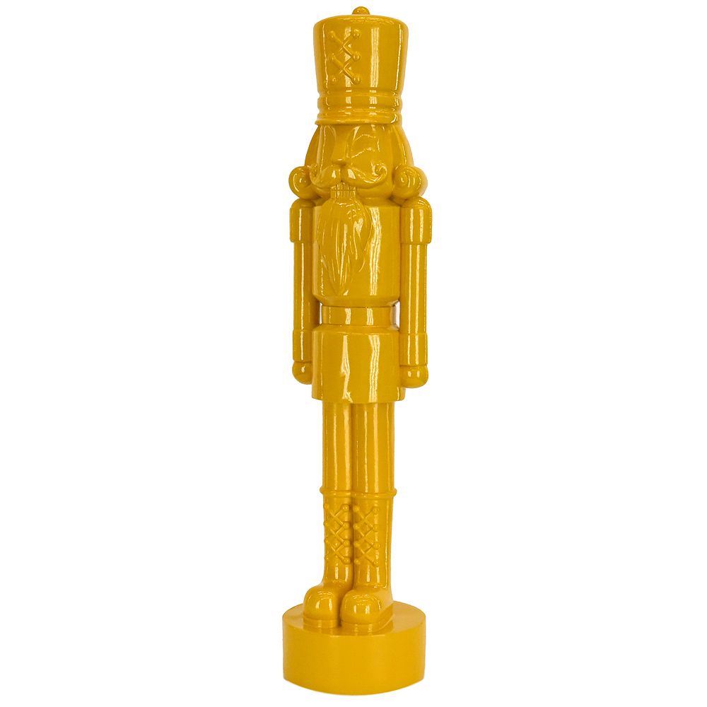 National Tree Company HGTV Yellow Resin Nutcracker Floor Decor