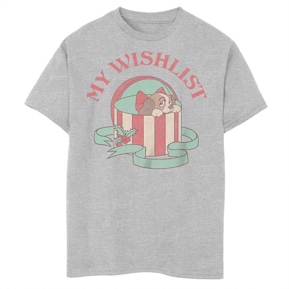 Disney's Lady And The Tramp Boys 6-20 Christmas My Wishlist Graphic Tee