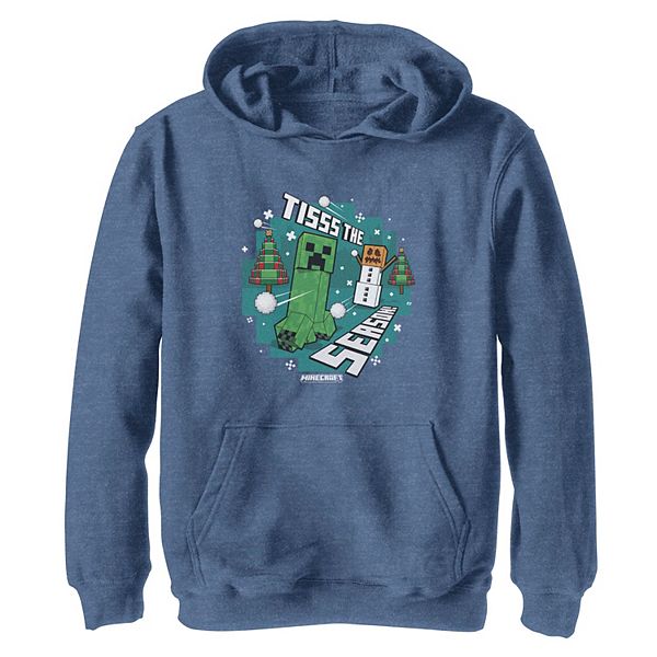 Boys 8-20 Minecraft Tiss The Season Creeper Christmas Tree Hoodie