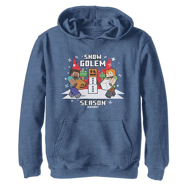 Boys 8-20 Minecraft Christmas Snow Golem Season Hoodie