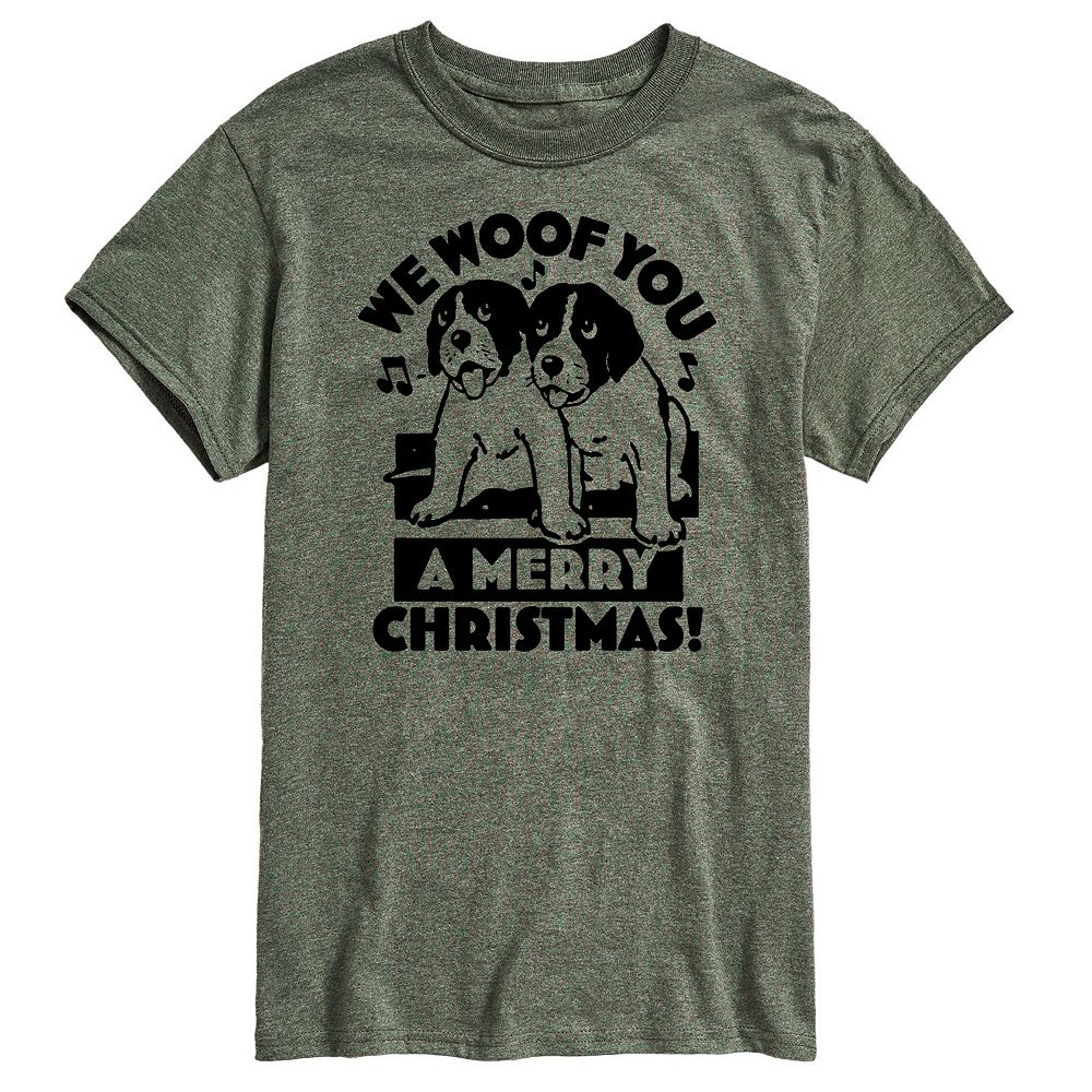 Men's We Woof You Merry Christmas Graphic Tee