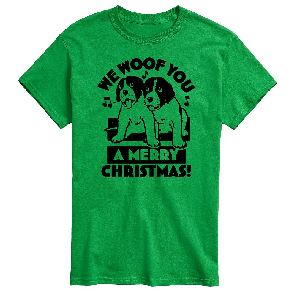 Men's We Woof You Merry Christmas Graphic Tee