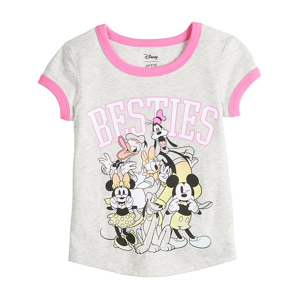 Disney's Mickey Mouse & Friends Baby & Toddler Girl Ringer Graphic Tee ...