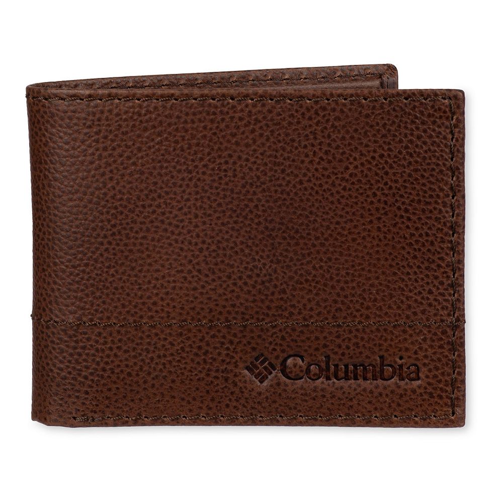 Men's Columbia RFID-Blocking Leather Bifold Traveler Wallet