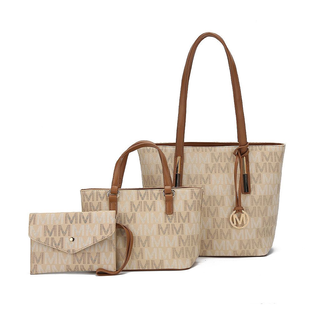 MKF Collection 3PC Aylet M Tote with Mini Bag and Wristlet Pouch by Mia K