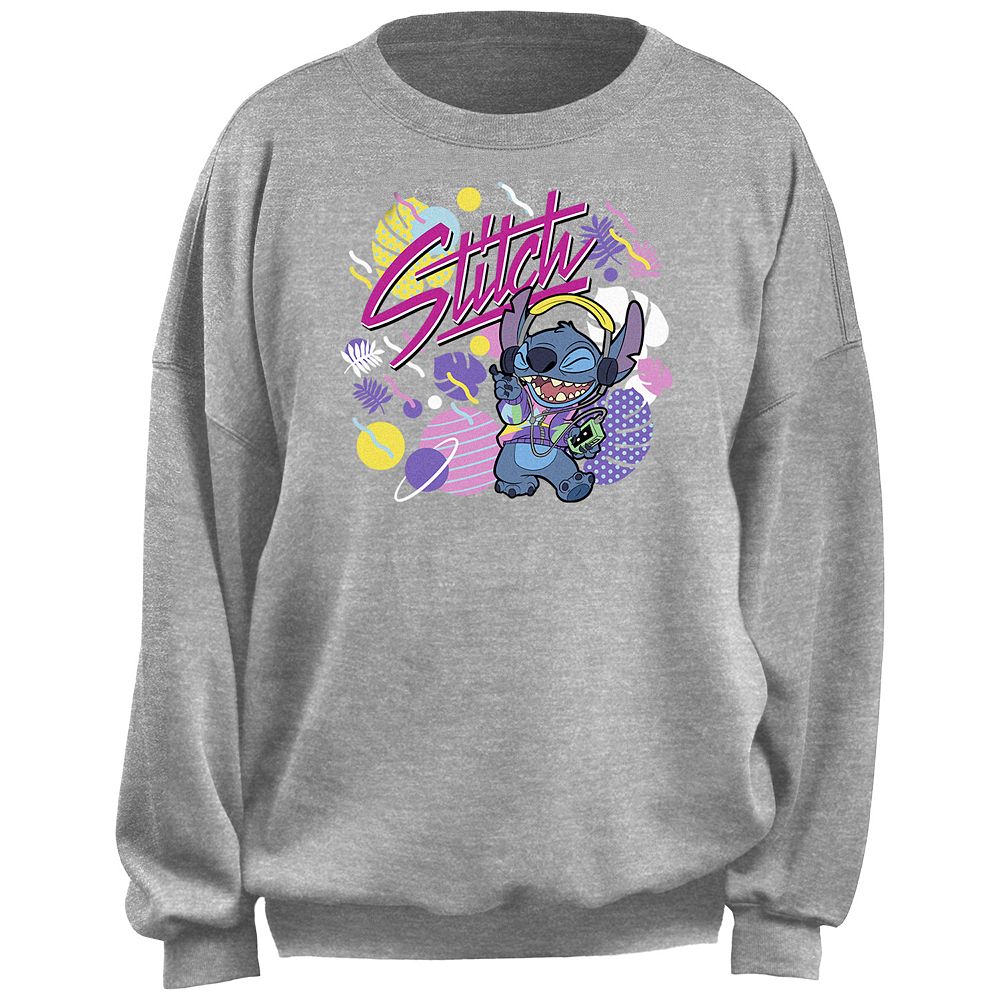 Disney's Lilo & Stitch 90's Personal Stereo Juniors' Fleece Pullover