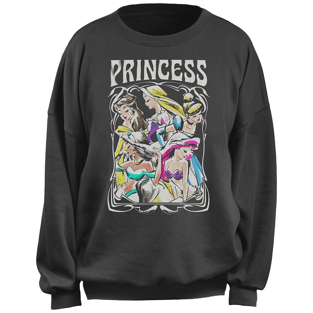 Disney Princesses Princess Retro Sketch Juniors' Fleece Pullover