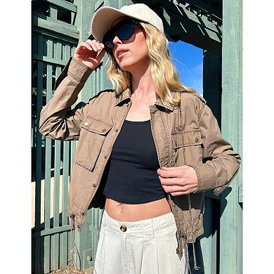Juniors' SO® Parachute Utility Jacket