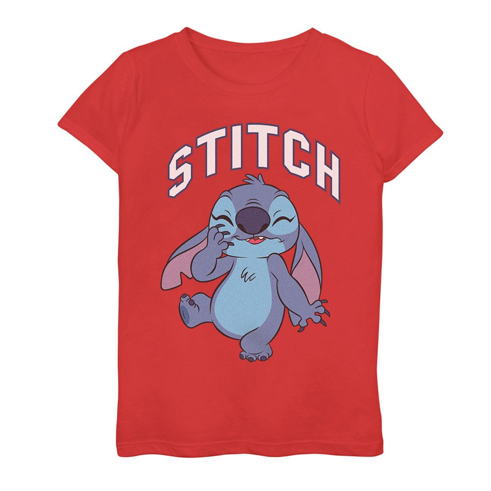 Girls Lilo & Stitch Embarrassed Stitch Graphic Tee