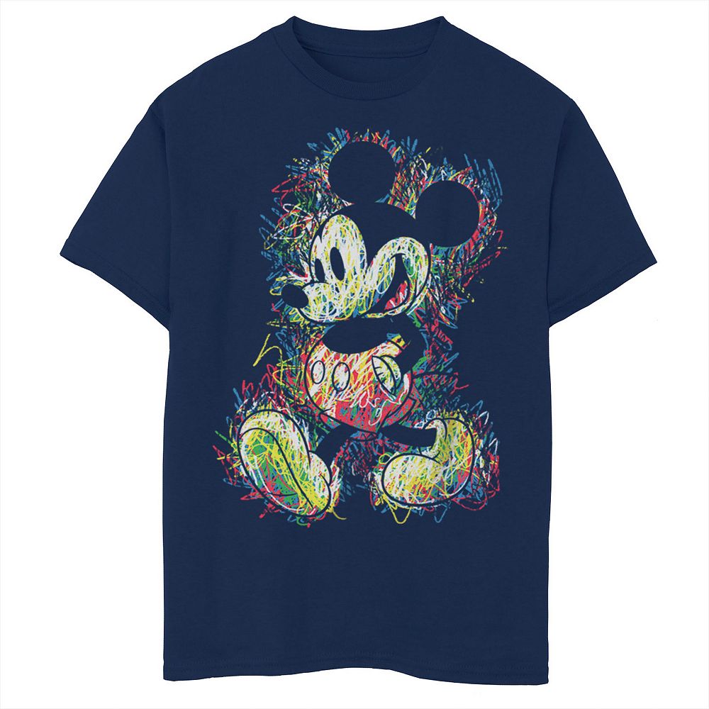 Disney's Mickey Mouse Boys 6-20 Scribbles Graphic Tee