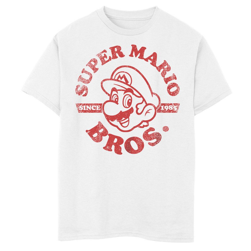 Boys Super Mario Since 1985 Face Distressed Graphic Tee