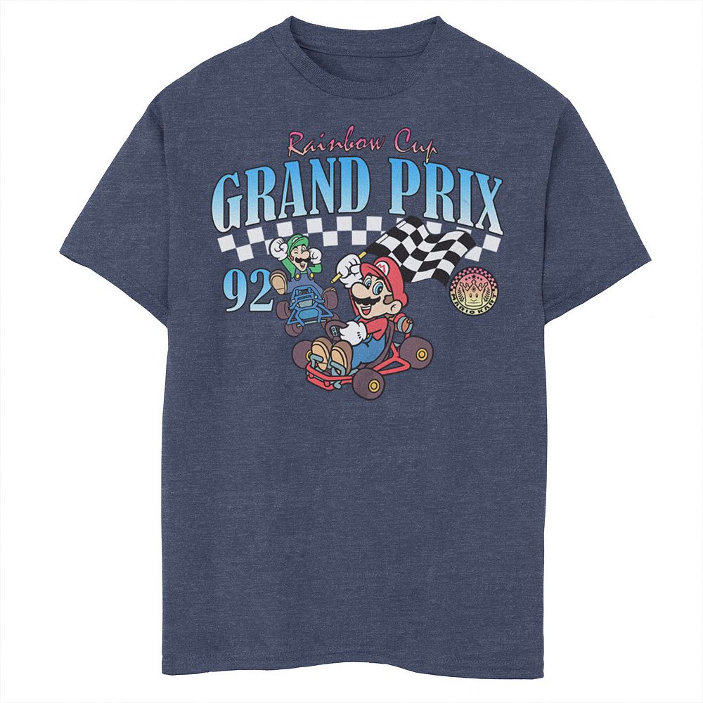 Boys 6-20 Nintendo Mario Kart Luigi Rainbow Cup Grand Prix '92 Graphic Tee
