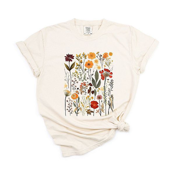 Vintage Pressed Flowers Garment Dyed Tees