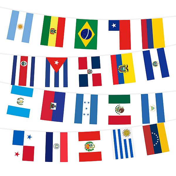 G128 Latin America 20 Countries 150D String Flag