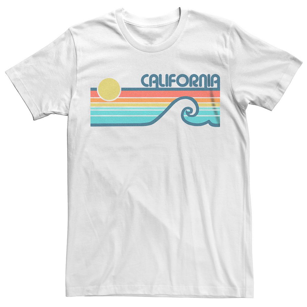 Men's California Retro Sunset Wave Graphic Tee