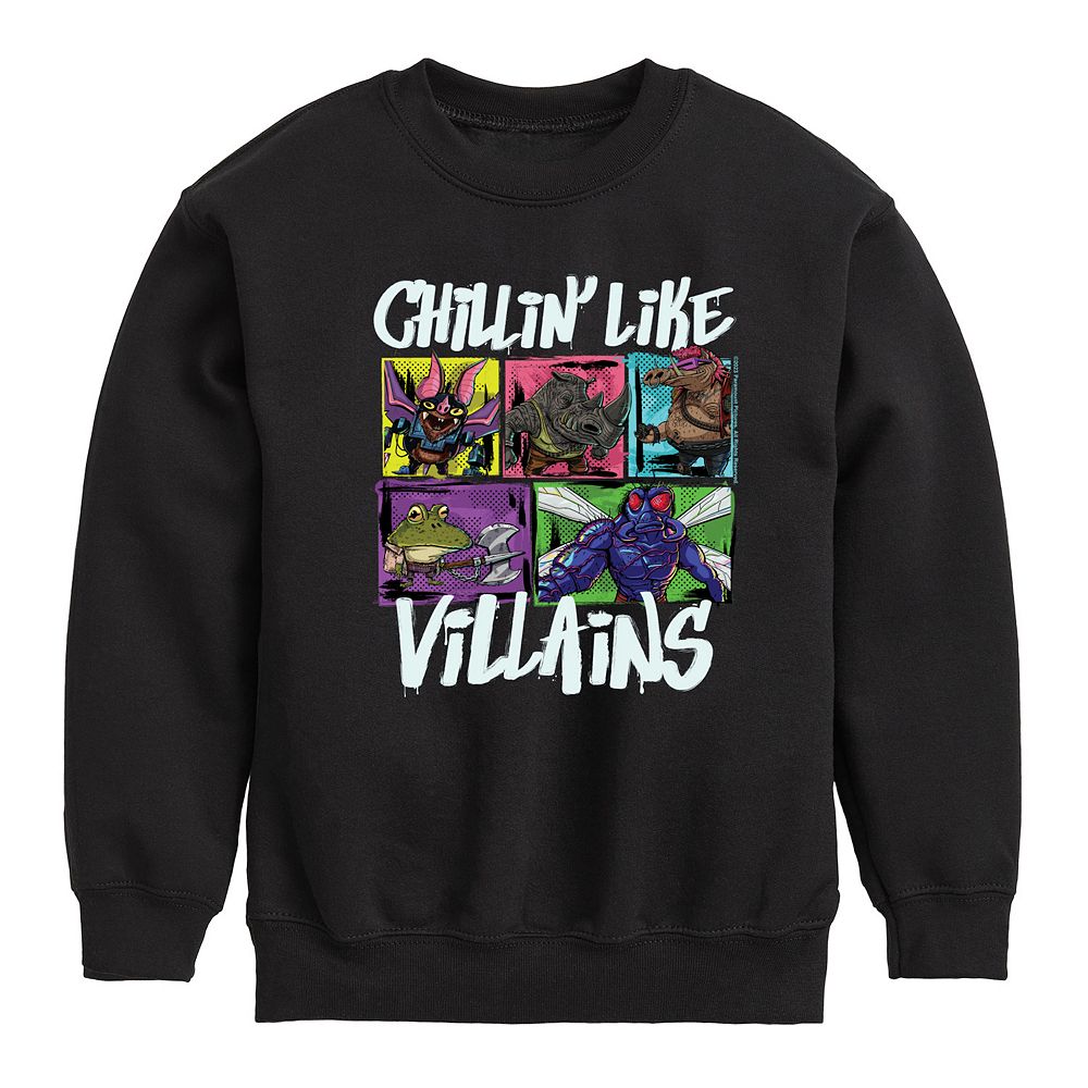 Boys 8-20 TMNT Mutant Mayhem Chillin' Like Villians Fleece Sweatshirt