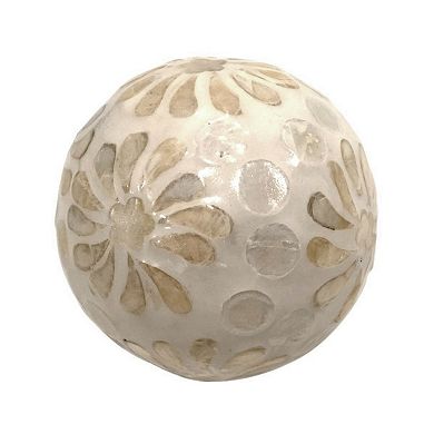 Everyday Decor Natural Capiz Shell Decorative Orb