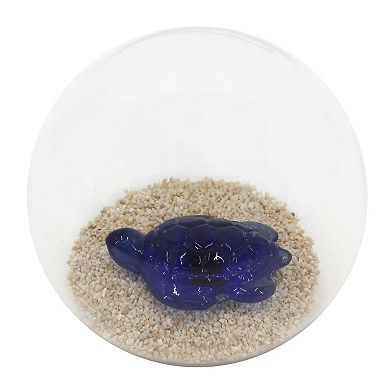 Everyday Decor Glass Turtle Decorative Orb Table Decor