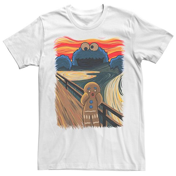 Men's The Cookie Muncher Gingerbread Man Scream Graphic Tee