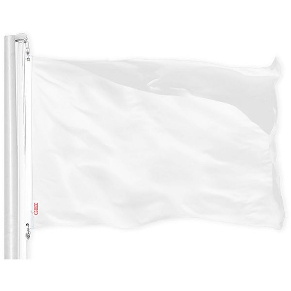 G128 White 150D Printed Polyester Flag