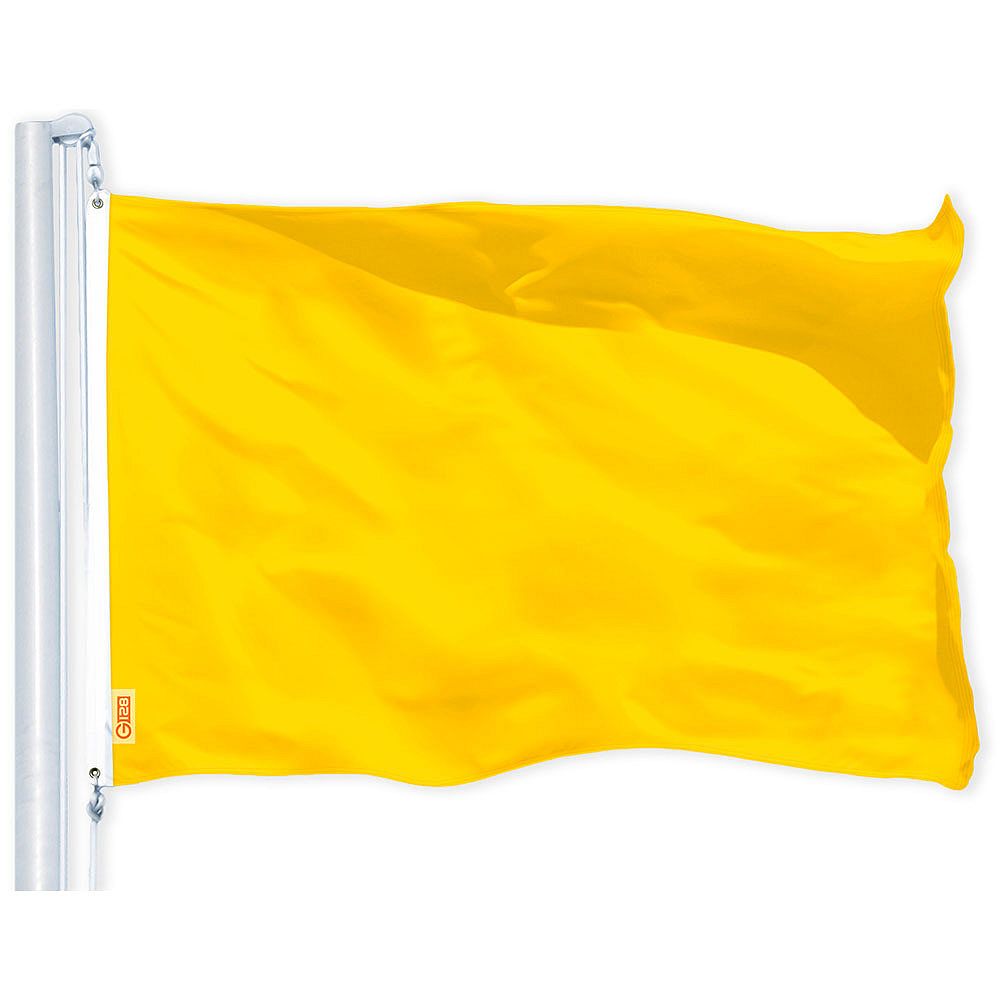G128 Golden Yellow 150D Printed Polyester Flag