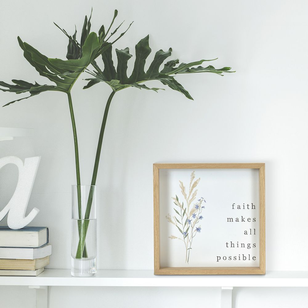 Belle Maison Faith Caption Art Box Table Decor