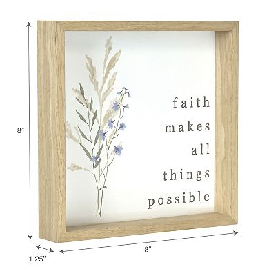 Belle Maison Faith Caption Art Box Table Decor