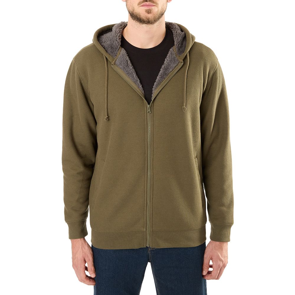 Big & Tall Smith's Workwear Sherpa-Bonded Thermal Knit Hooded Jacket