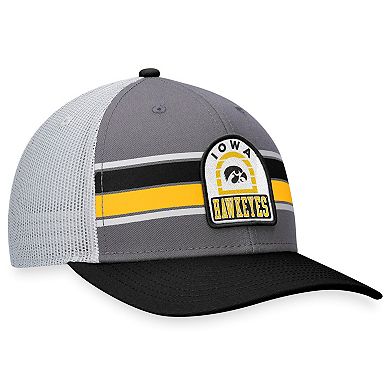 Men's Top of the World Gray/Black Iowa Hawkeyes Aurora Trucker ...