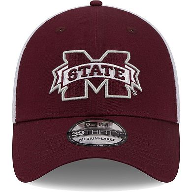 Men's New Era Maroon Mississippi State Bulldogs Evergreen Neo 39THIRTY ...