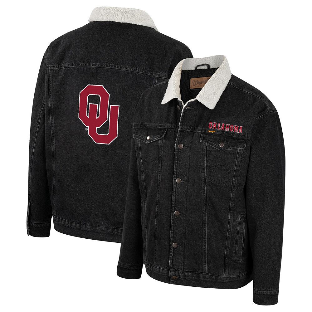 Men's Colosseum x Wrangler Charcoal Oklahoma Sooners Western Button-Up ...