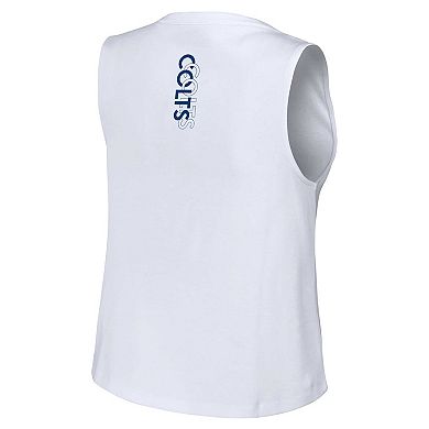 Women's WEAR by Erin Andrews White Indianapolis Colts Lace-Up Tank Top