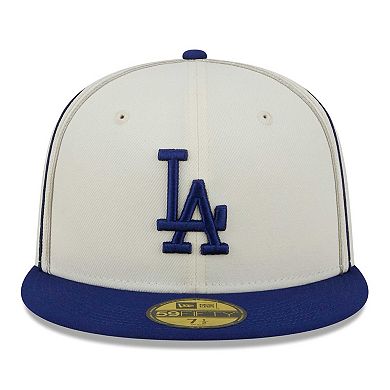 Men's New Era Cream/Royal Los Angeles Dodgers Chrome Sutash 59FIFTY ...