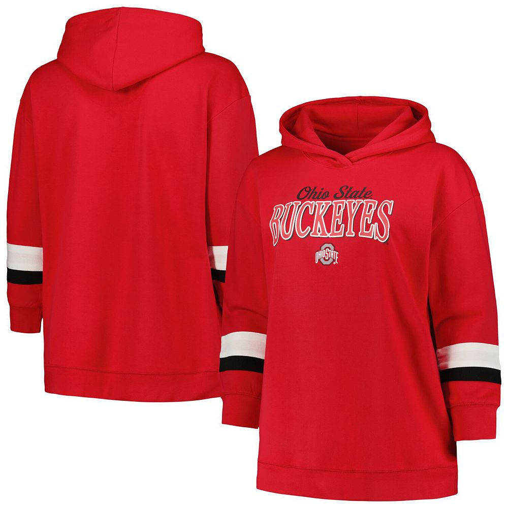 Women's Profile Scarlet Ohio State Buckeyes Plus Size Badge Bridge ...
