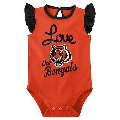 Girls Newborn & Infant Black/Orange Cincinnati Bengals Spread the Love ...