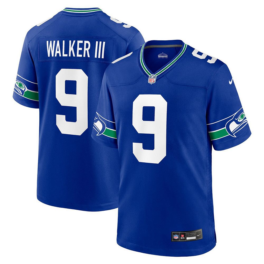 Men's Nike Kenneth Walker III Royal Seattle Seahawks Throwback Player ...