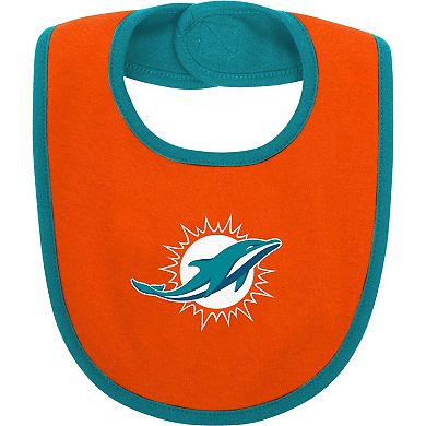 Newborn & Infant Aqua/Orange Miami Dolphins Home Field Advantage Three ...