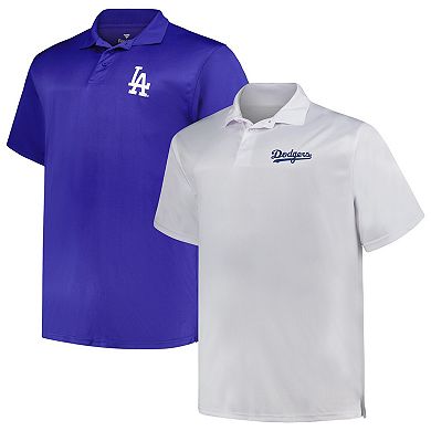 Men's Profile White/Royal Los Angeles Dodgers Big & Tall Two-Pack Solid ...