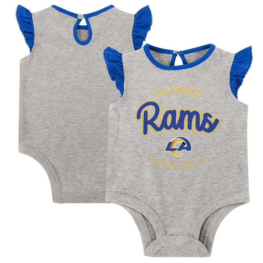 Girls Infant Heather Gray/Royal Los Angeles Rams All Dolled Up Three ...
