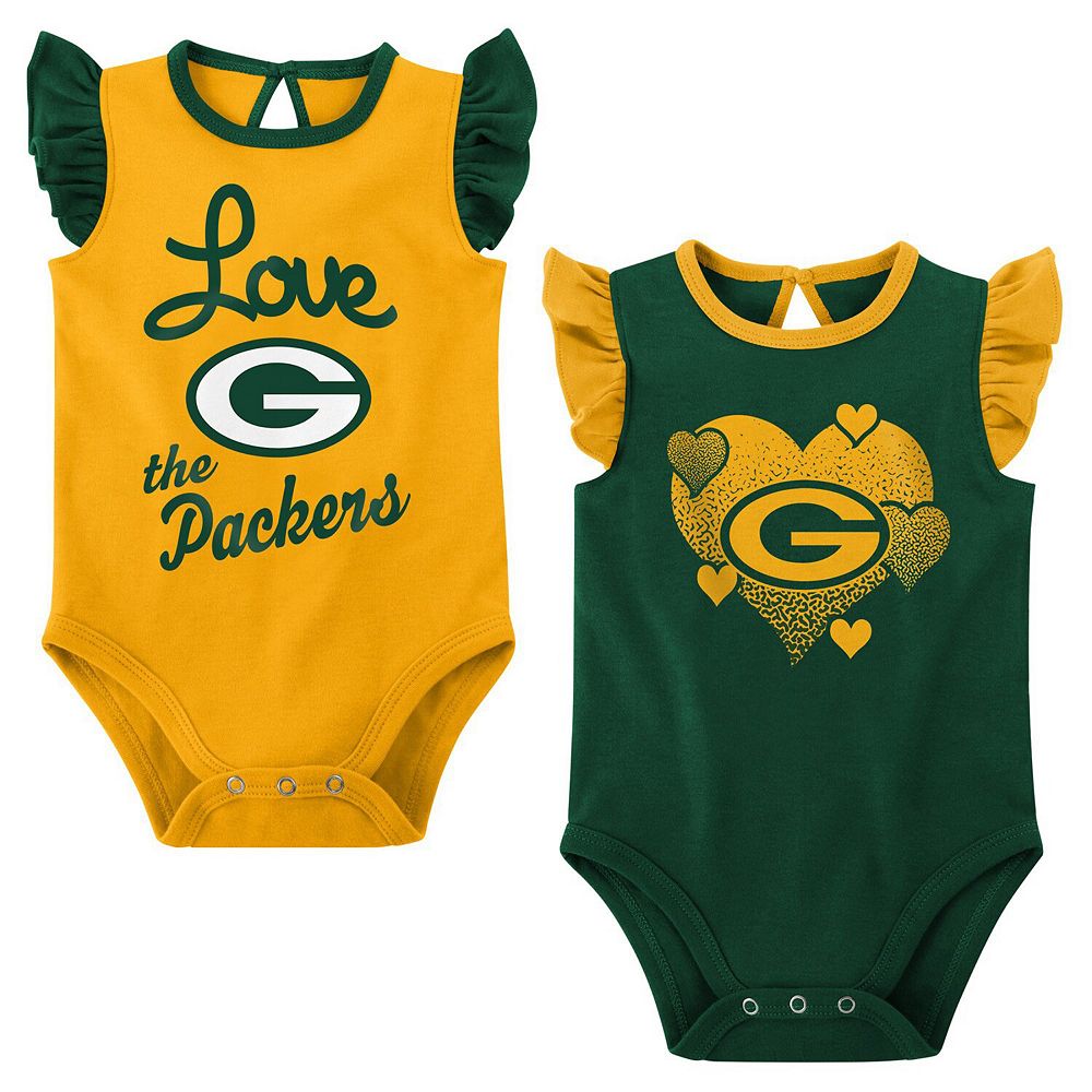 Girls Newborn & Infant Green/Gold Green Bay Packers Spread the Love 2 ...