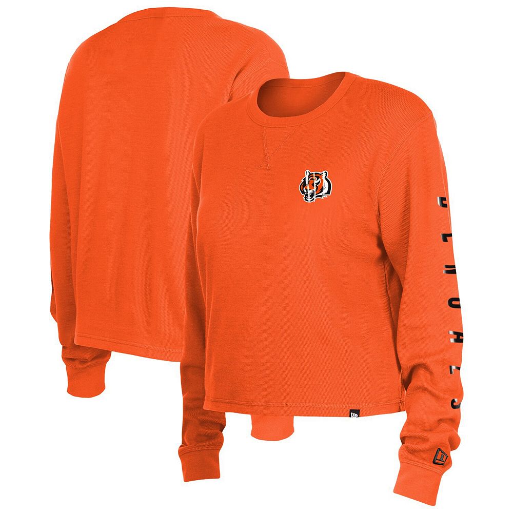 Women's New Era Orange Cincinnati Bengals Sport Night Thermal Long ...