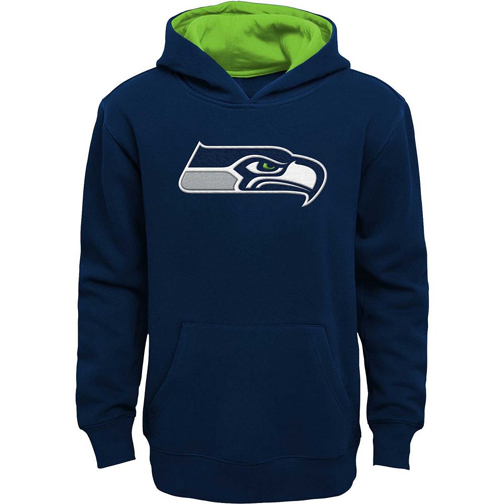 Youth Navy Seattle Seahawks Prime Pullover Hoodie