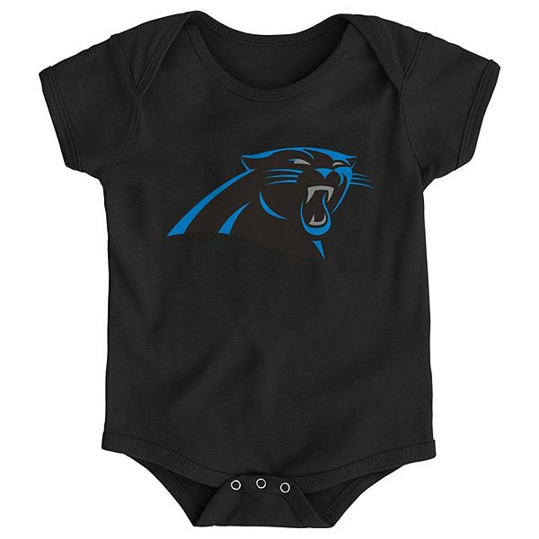 Newborn & Infant Black Carolina Panthers Team Logo Bodysuit