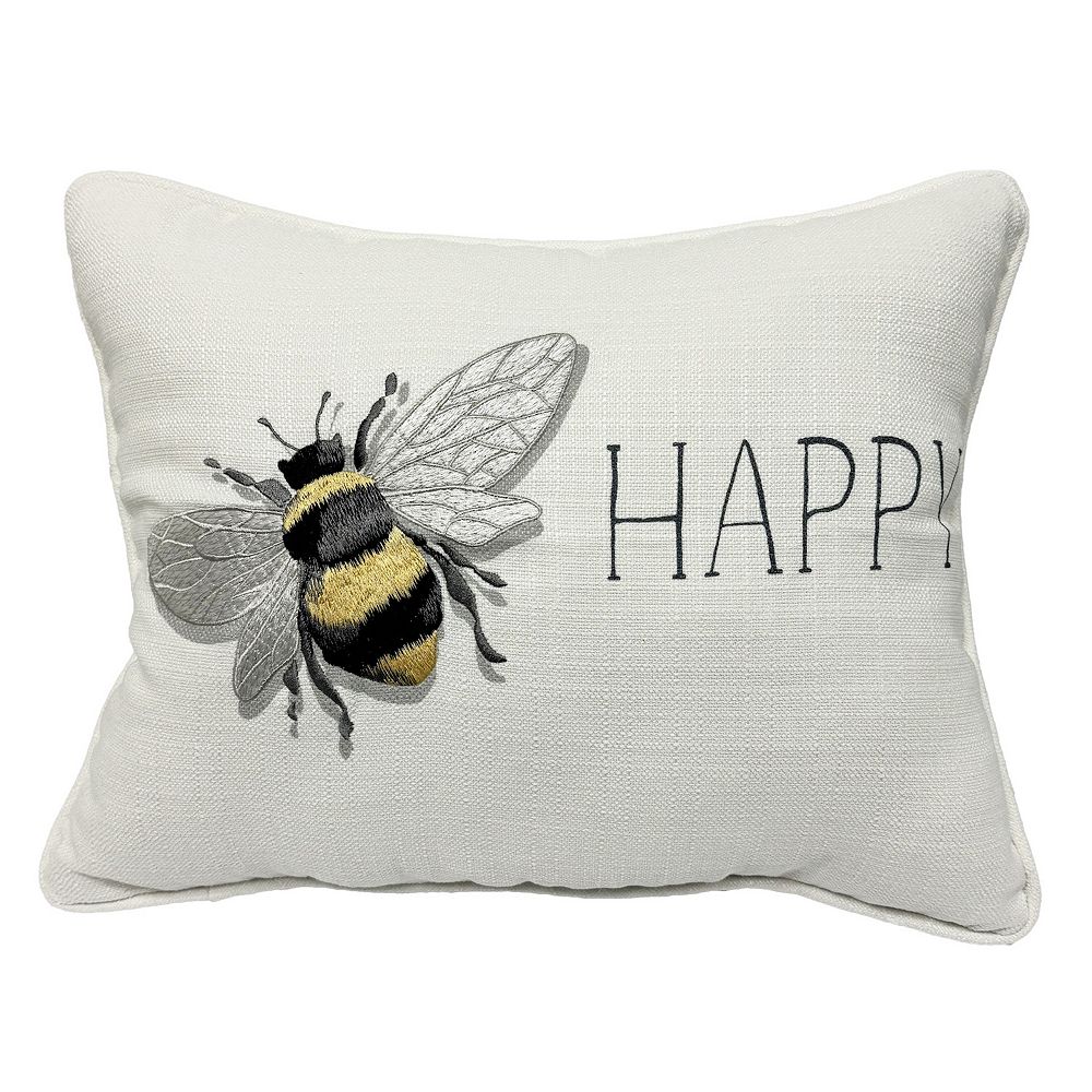 Sonoma Goods For Life® Ivory Bee Happy Throw Pillow