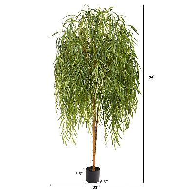 nearly natural 7-ft. Willow Artificial Tree