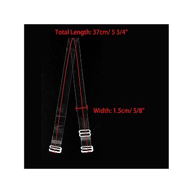 Women's Transparent Strapless Invisible Bra Shoulder Strap 5 Pairs ...