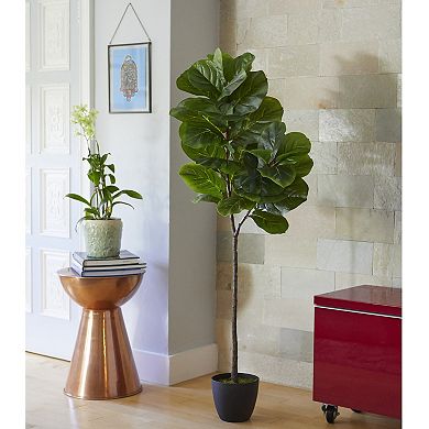 nearly natural 59-in. Real Touch Fiddle Leaf Artificial Tree