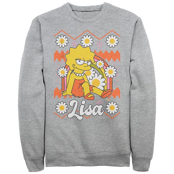 Men's The Simpsons Lisa Christmas Sweater Graphic Fleece