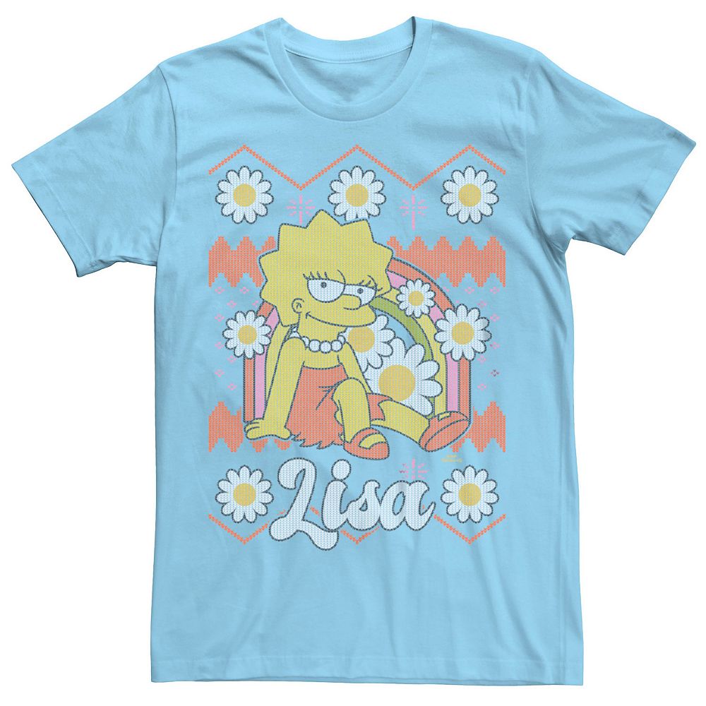 Men's The Simpsons Lisa Christmas Sweater Graphic Tee